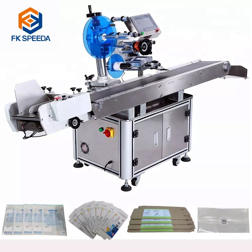 Coffee Plastic Mylar Pouch Bag Book Flat Surface Automatic Labeling Label Sticking Machine ...